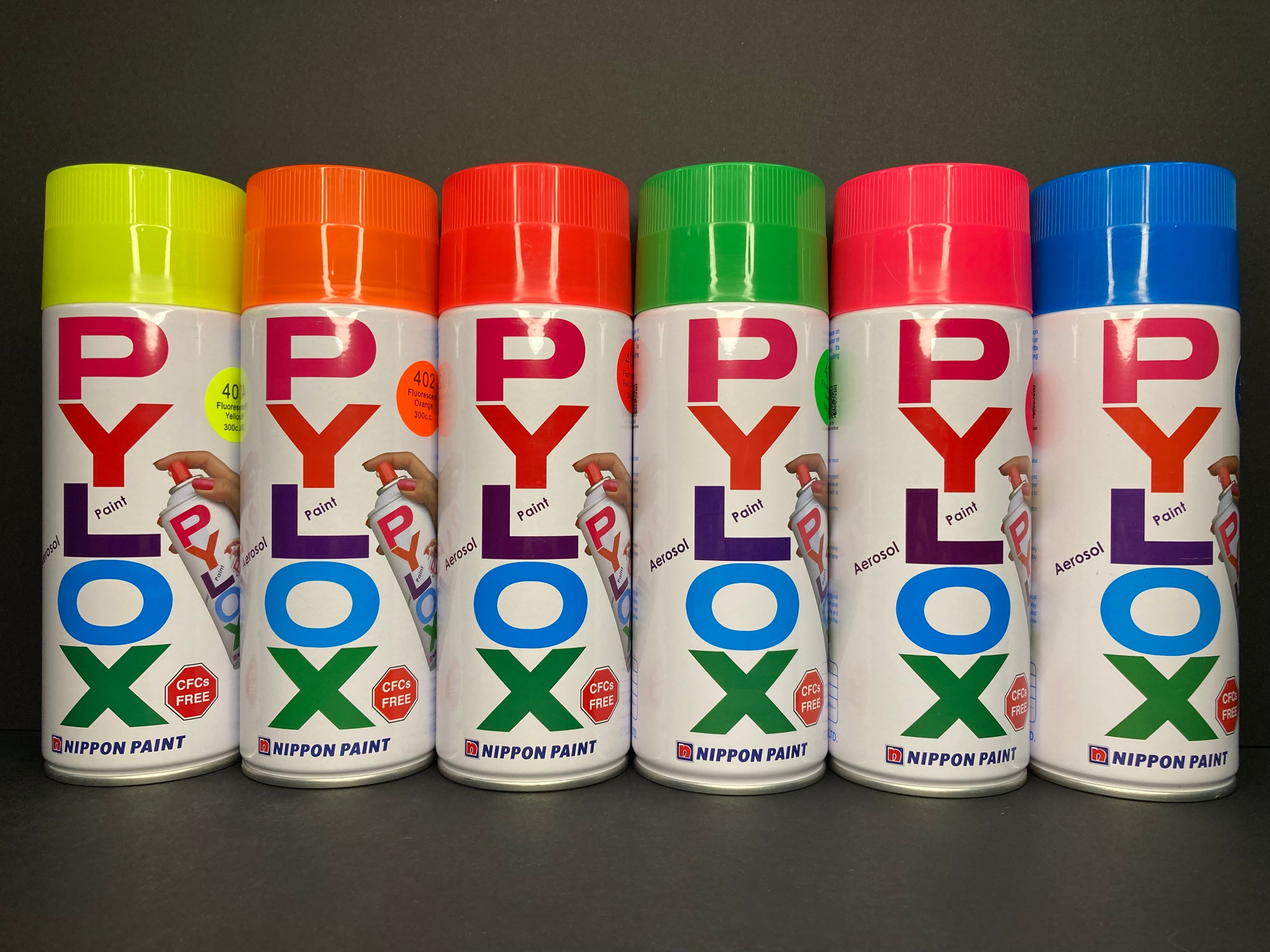 PYLOX Aerosol Spray Paint Fluorescent Colours Series - 立邦派樂士螢光色手噴漆