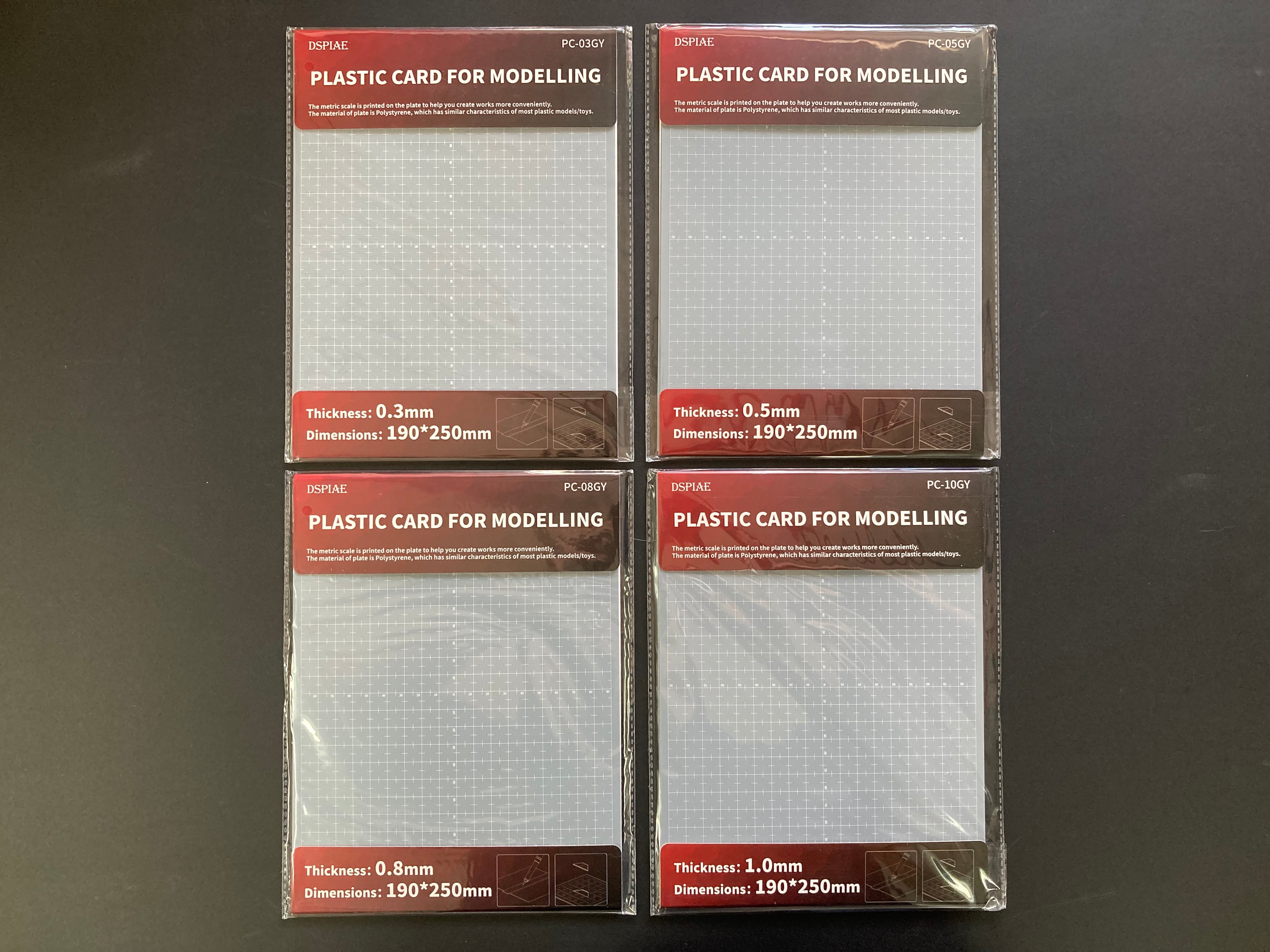 HIPS Plastic Card with Printed Scale for Modeling 模型改造高抗衝聚苯乙烯膠板