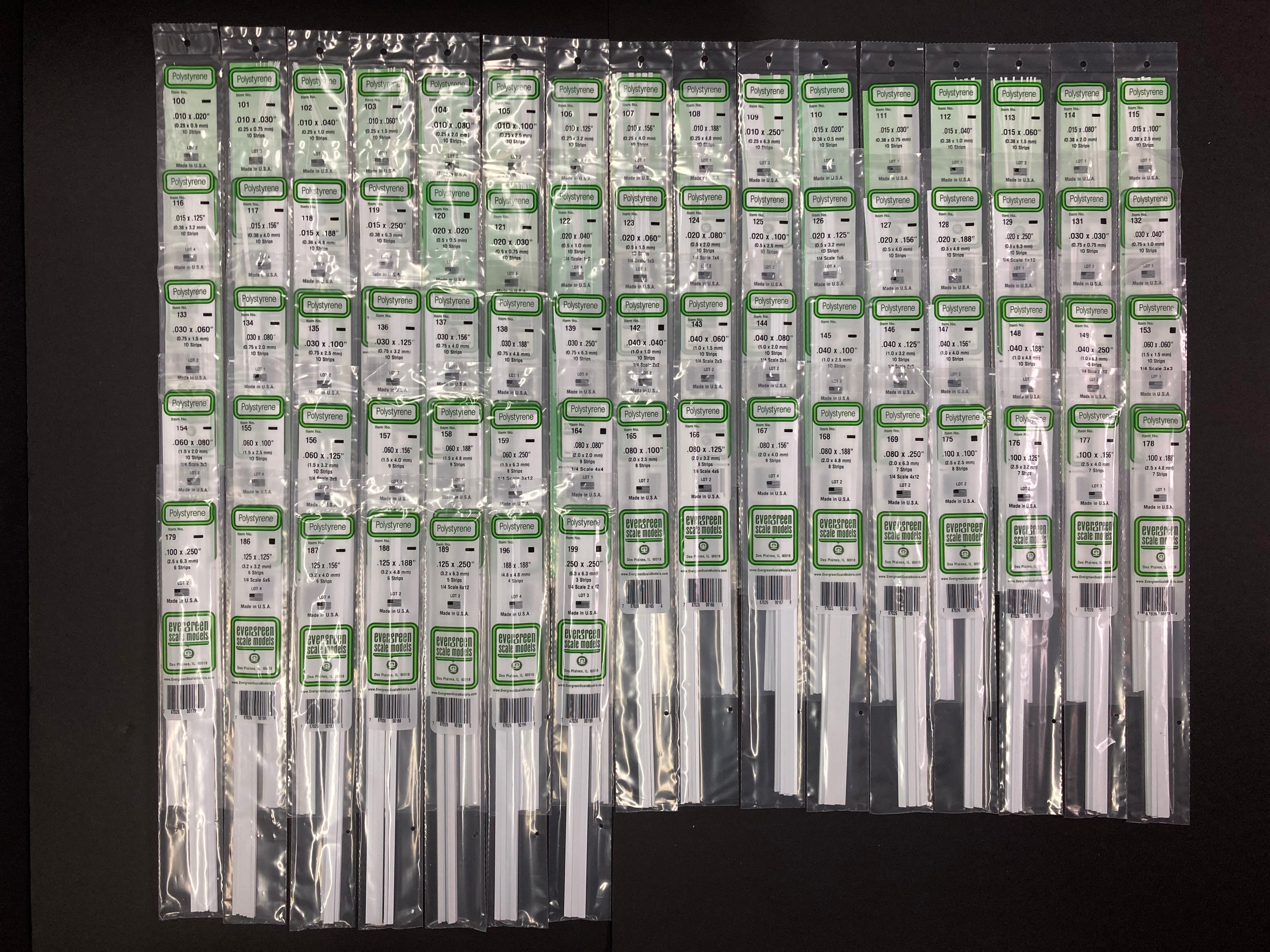 35 cm Opaque White Dimensional Strips Polystyrene 聚苯乙烯條