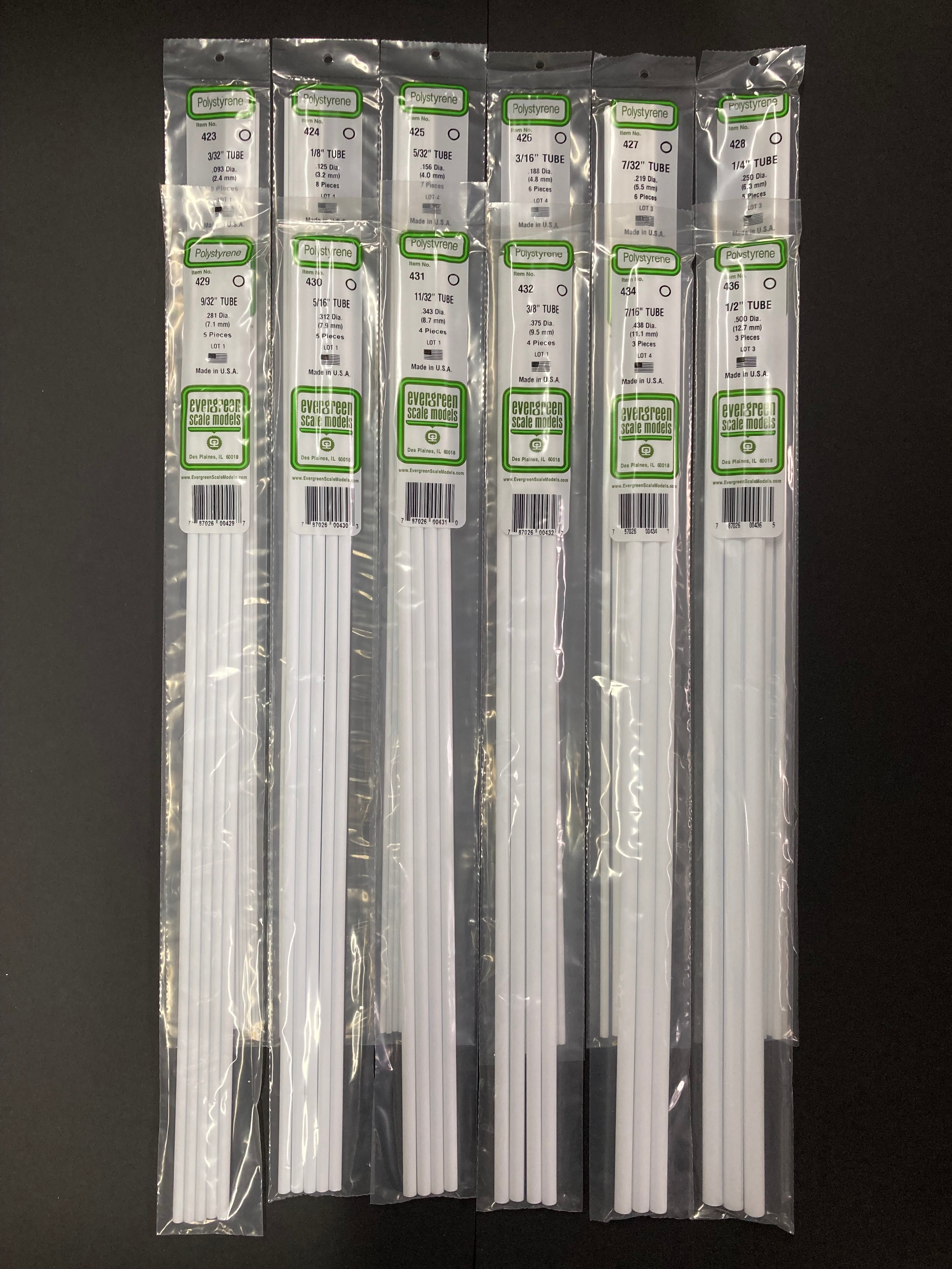 60 cm Opaque White Polystyrene Round Tubes (Telescoping) 聚苯乙烯圓條