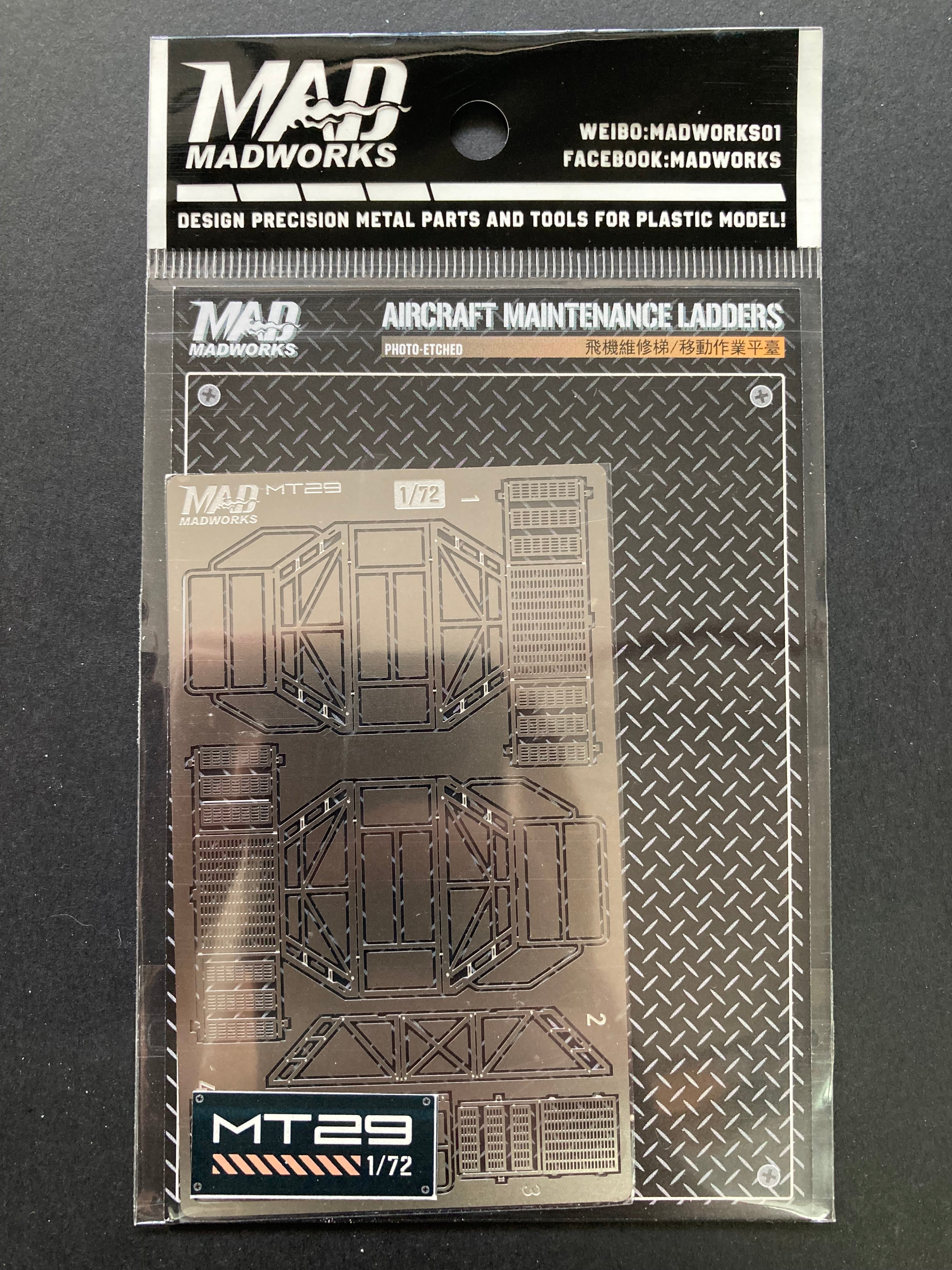 Photo-Etched 1/72 Aircraft Maintenance Ladders & Mobile Platforms - 1/