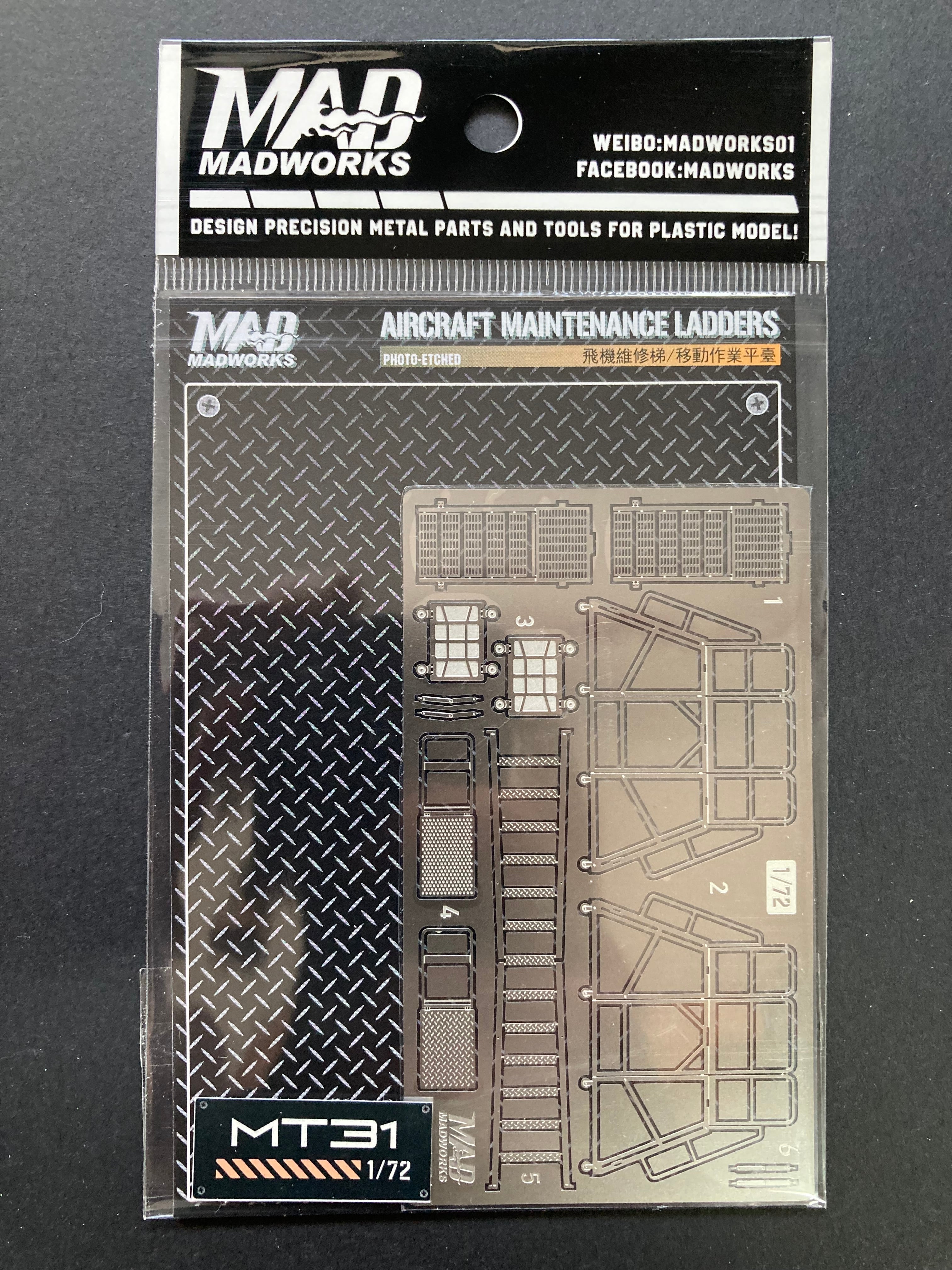 Photo-Etched 1/72 Aircraft Maintenance Ladders & Mobile Platforms - 1/
