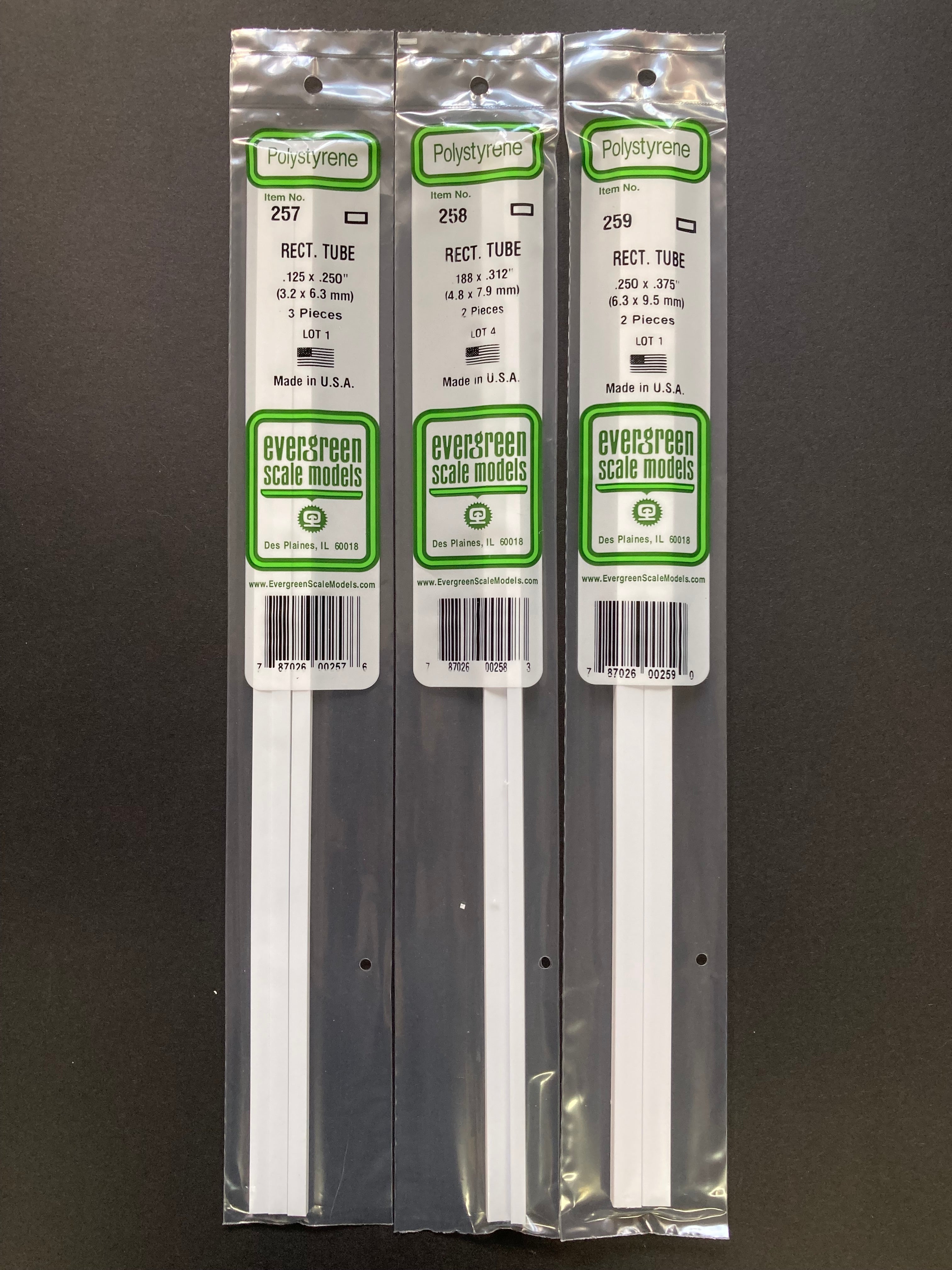 35 cm Opaque White Polystyrene Rectangular Tubes (Telescoping) 聚苯乙烯矩形管